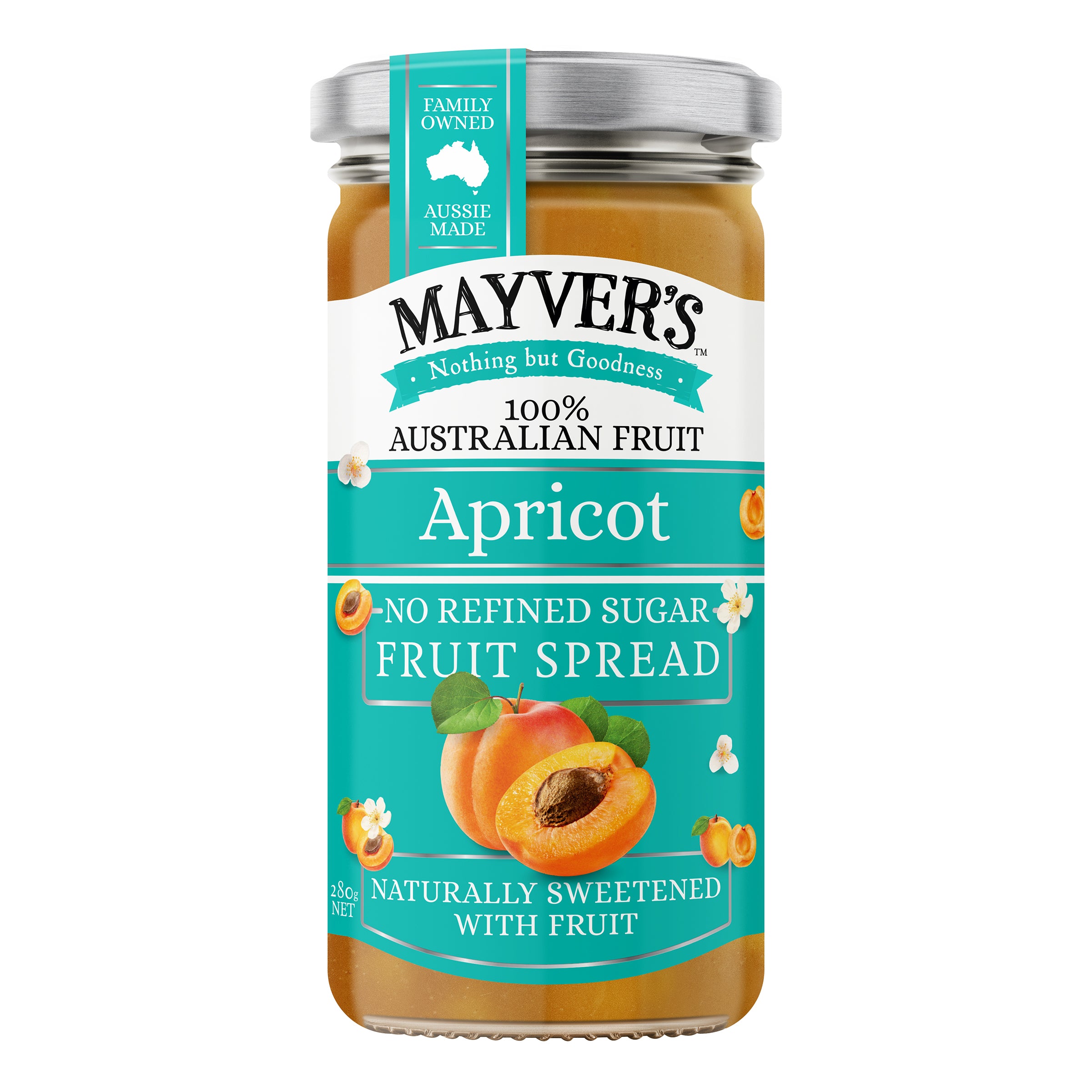 APRICOT FRUIT SPREAD 280g – Mayver's