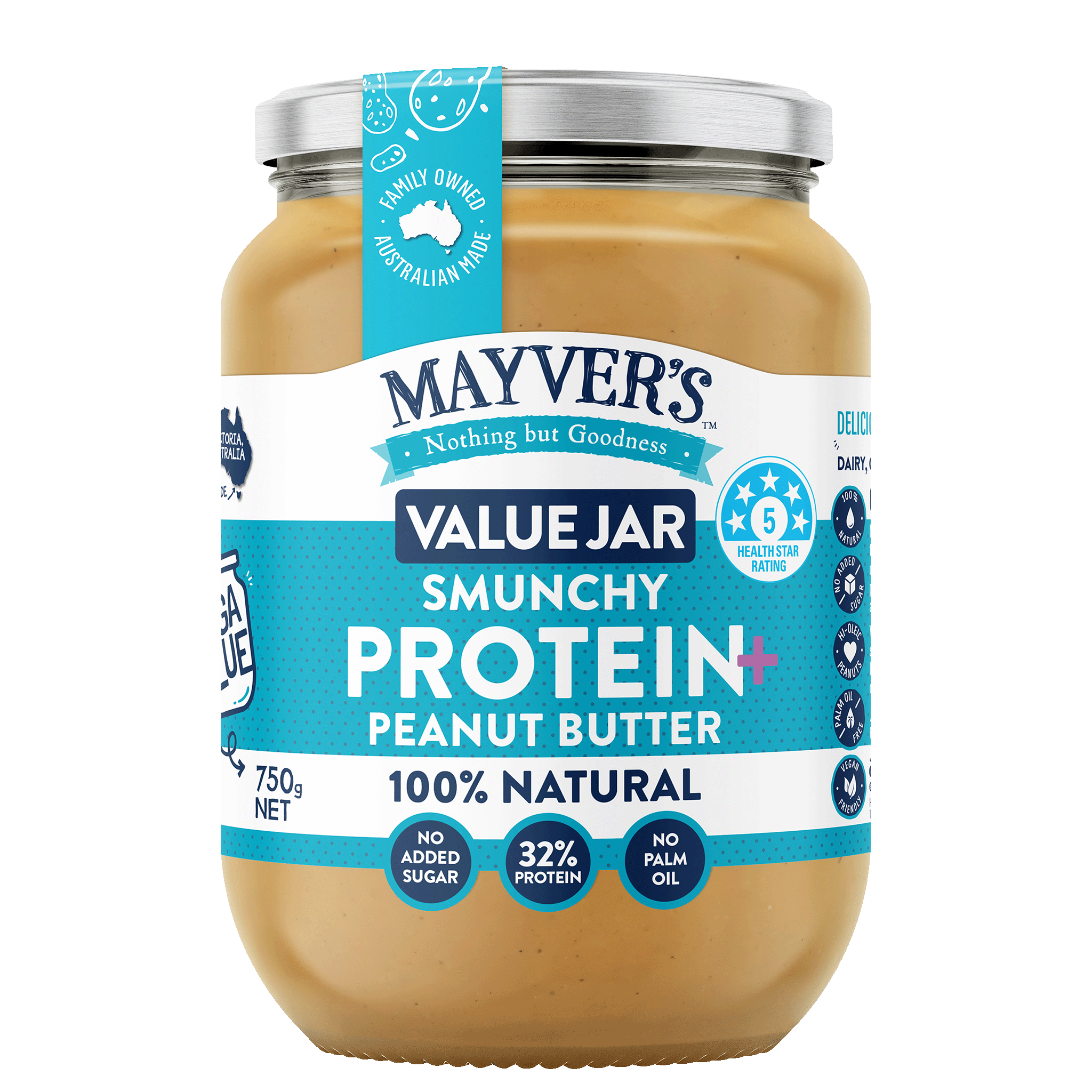 SMUNCHY PROTEIN+ PEANUT BUTTER 750g – Mayver's